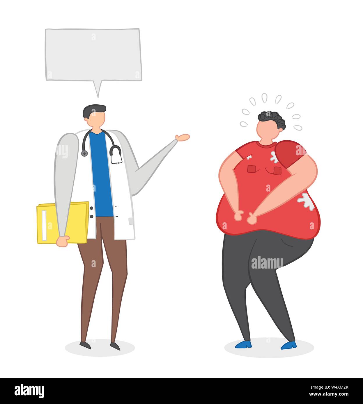 Overweight obese young man standing Cut Out Stock Images & Pictures - Alamy