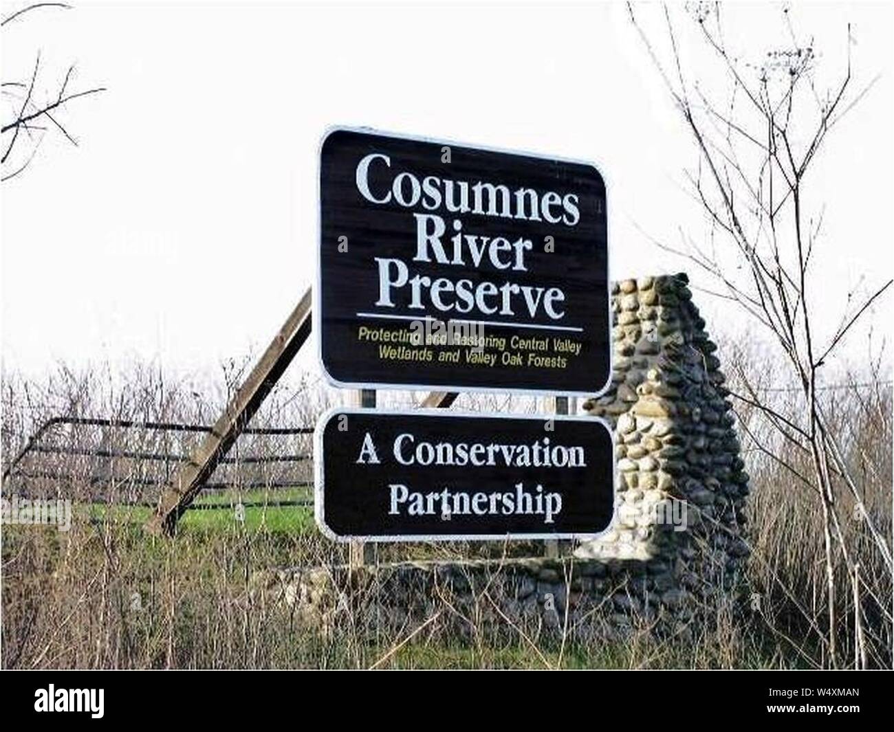 Cosumnes Preserve Sign Stock Photo - Alamy