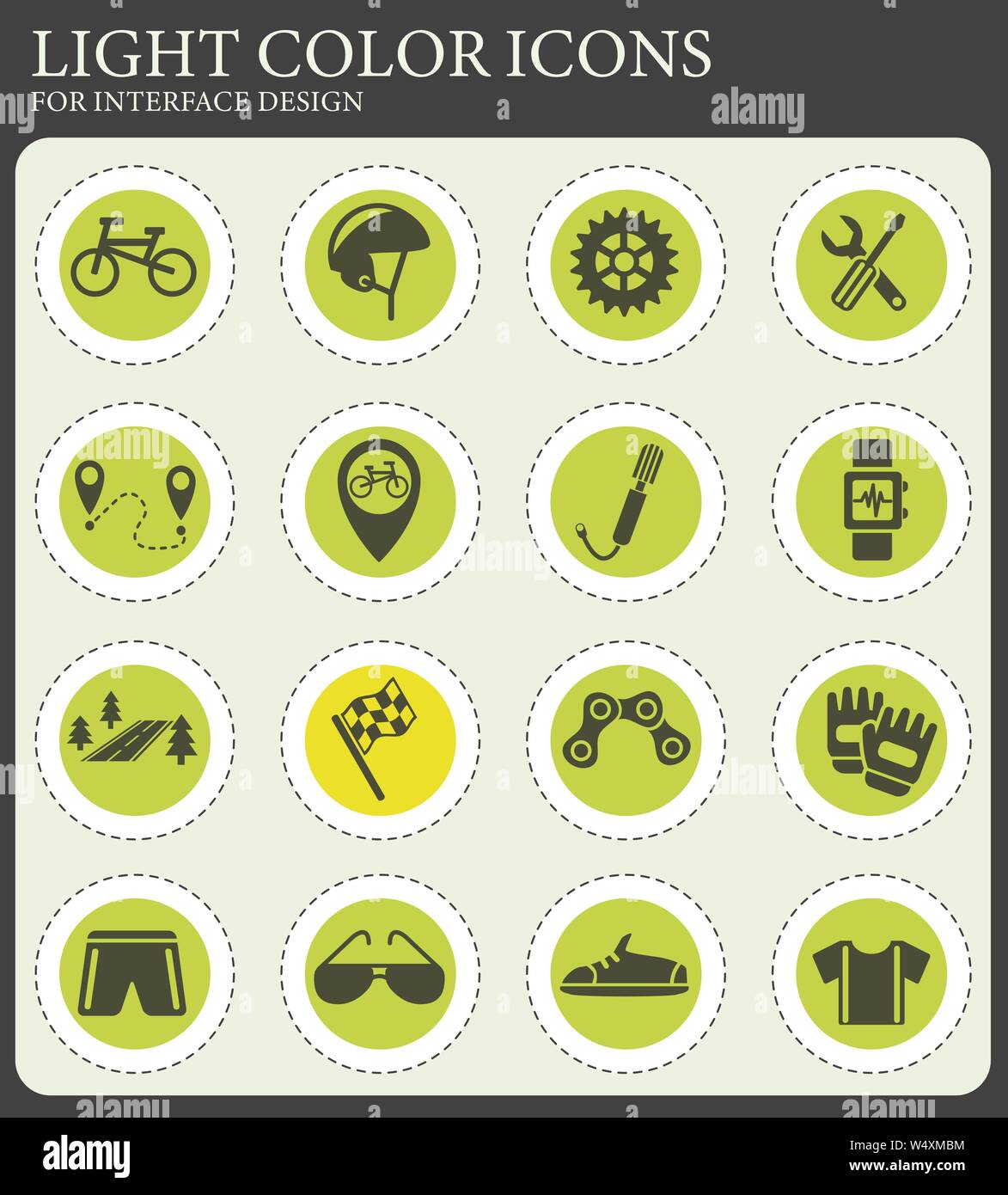 bicycle web icons for user interface design Stock Vector Image & Art ...