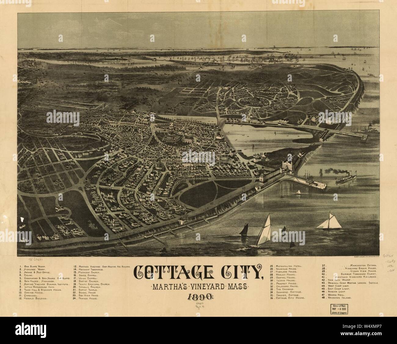 Cottage City, Martha's Vineyard, Mass. 1890 Stock Photo - Alamy
