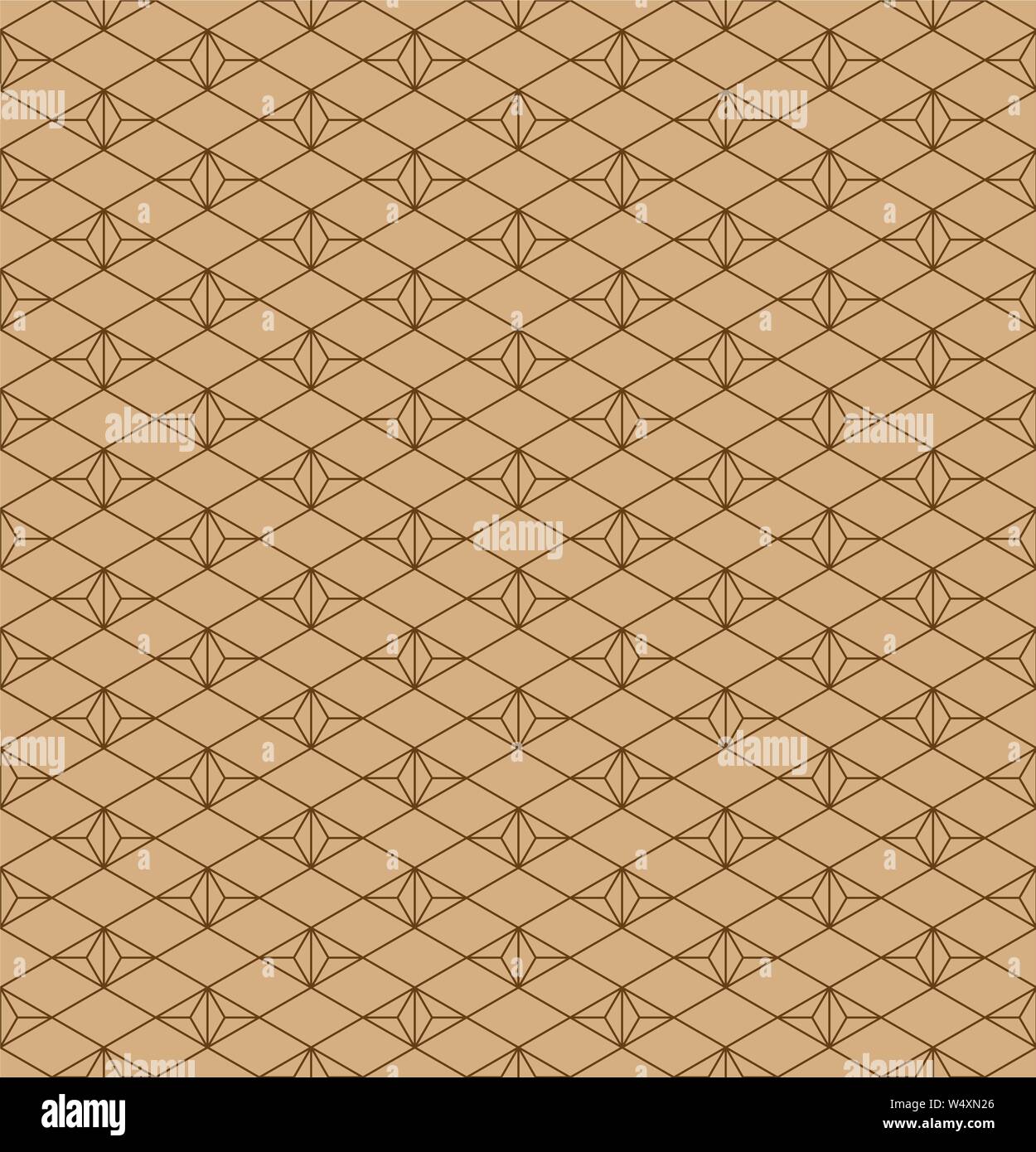 Seamless traditional geometric Japanese ornament.Brown colors lines and ...