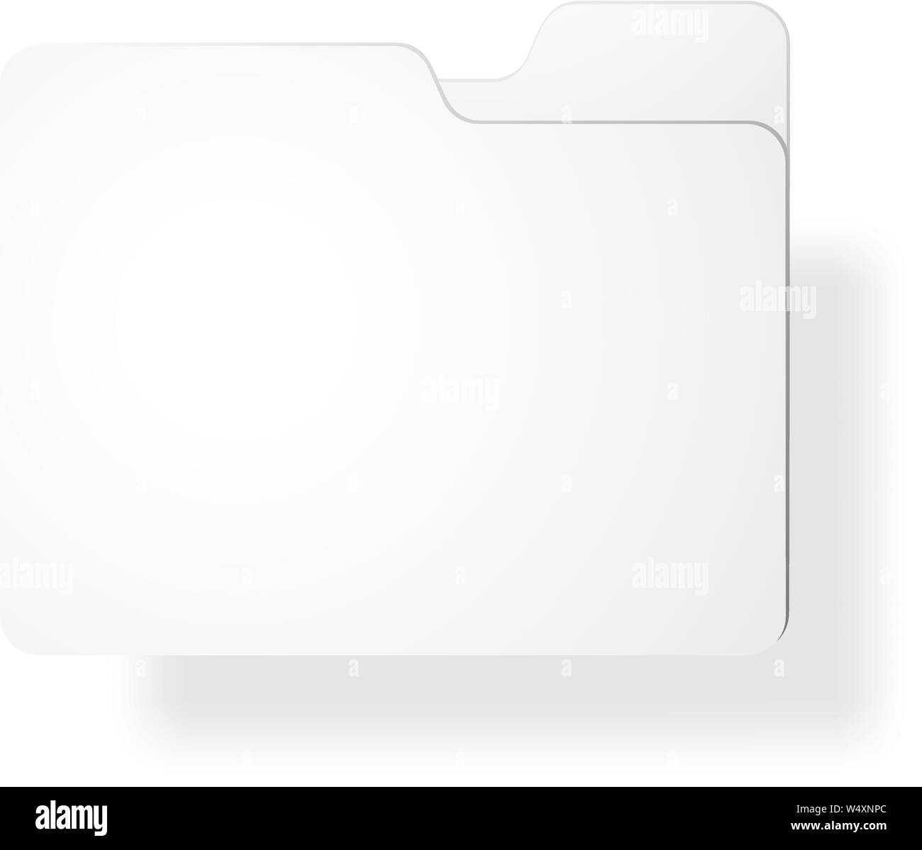 Realistic Rendering of File Folder on Isolated White Background. Vector ...
