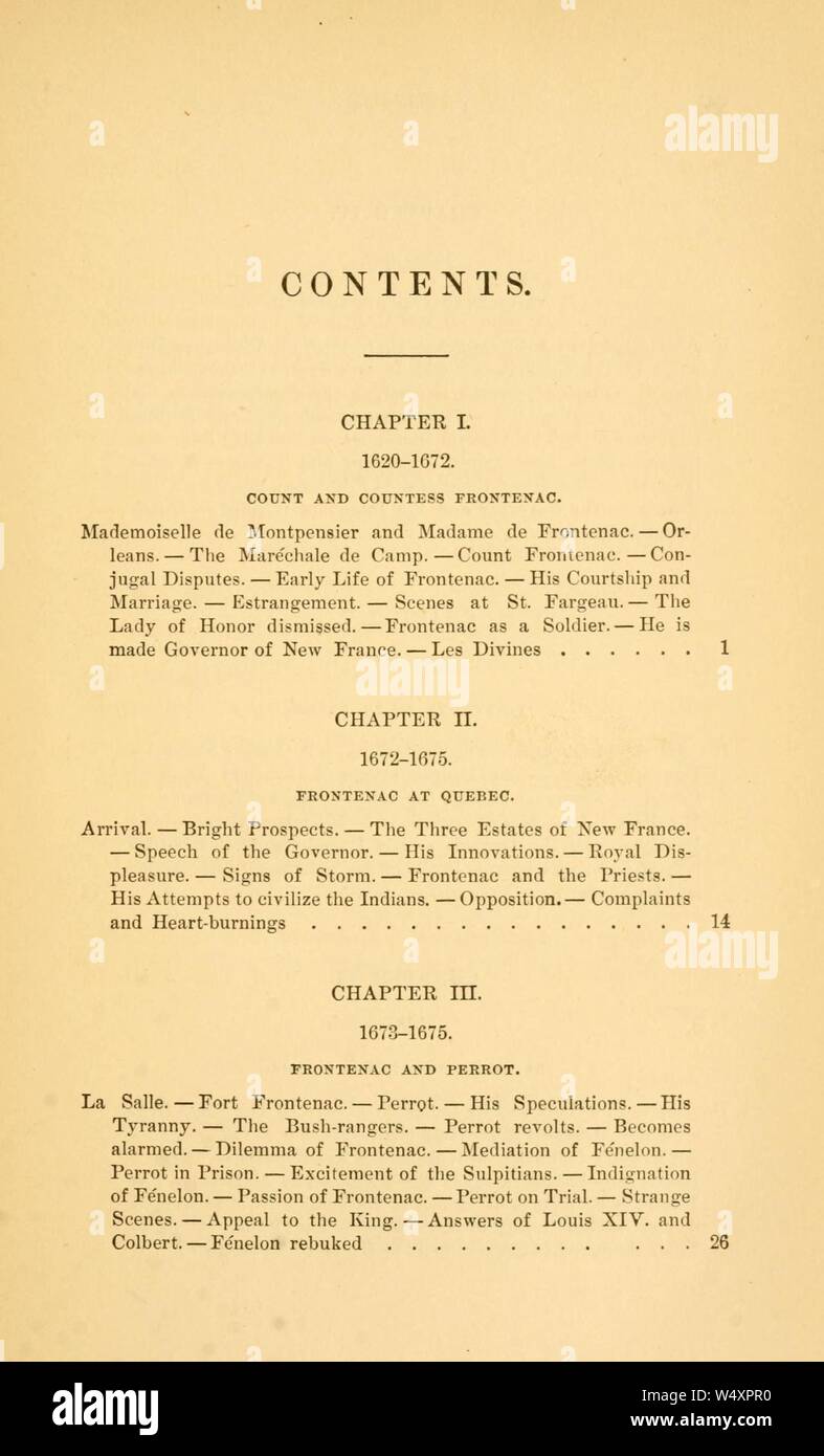 Count Frontenac and New France under Louis XIV Stock Photo - Alamy