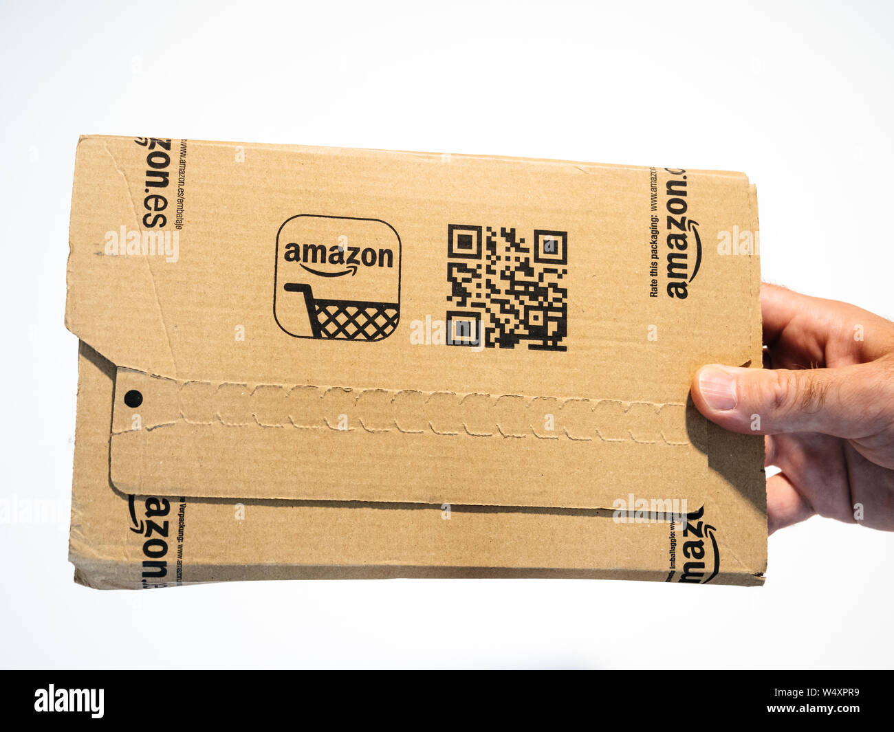 Amazon boxes man hi-res stock photography and images - Alamy