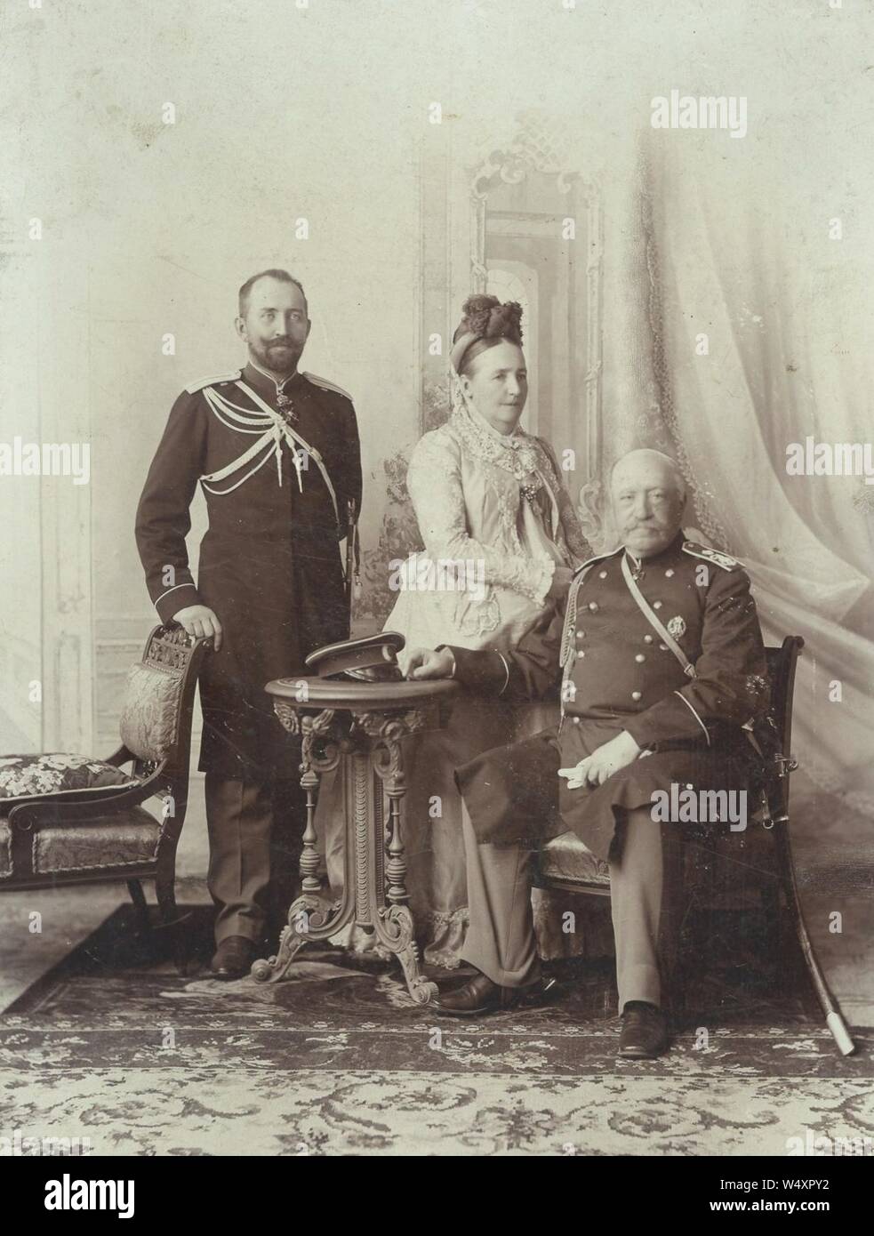 Count Ignatyev with his wife and their son Stock Photo - Alamy
