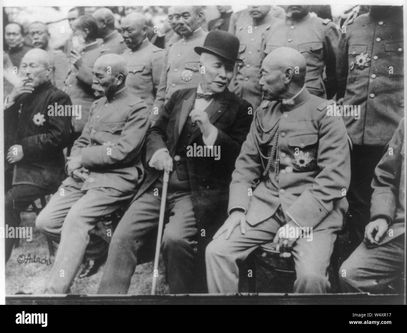 Count Okuma and the brains of the Japanese Army (seated with many ...