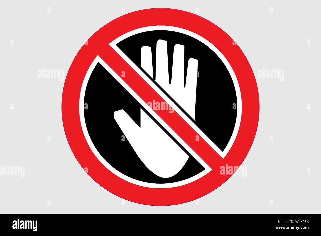Do not touch icon. Vector illustration Stock Vector Image & Art - Alamy