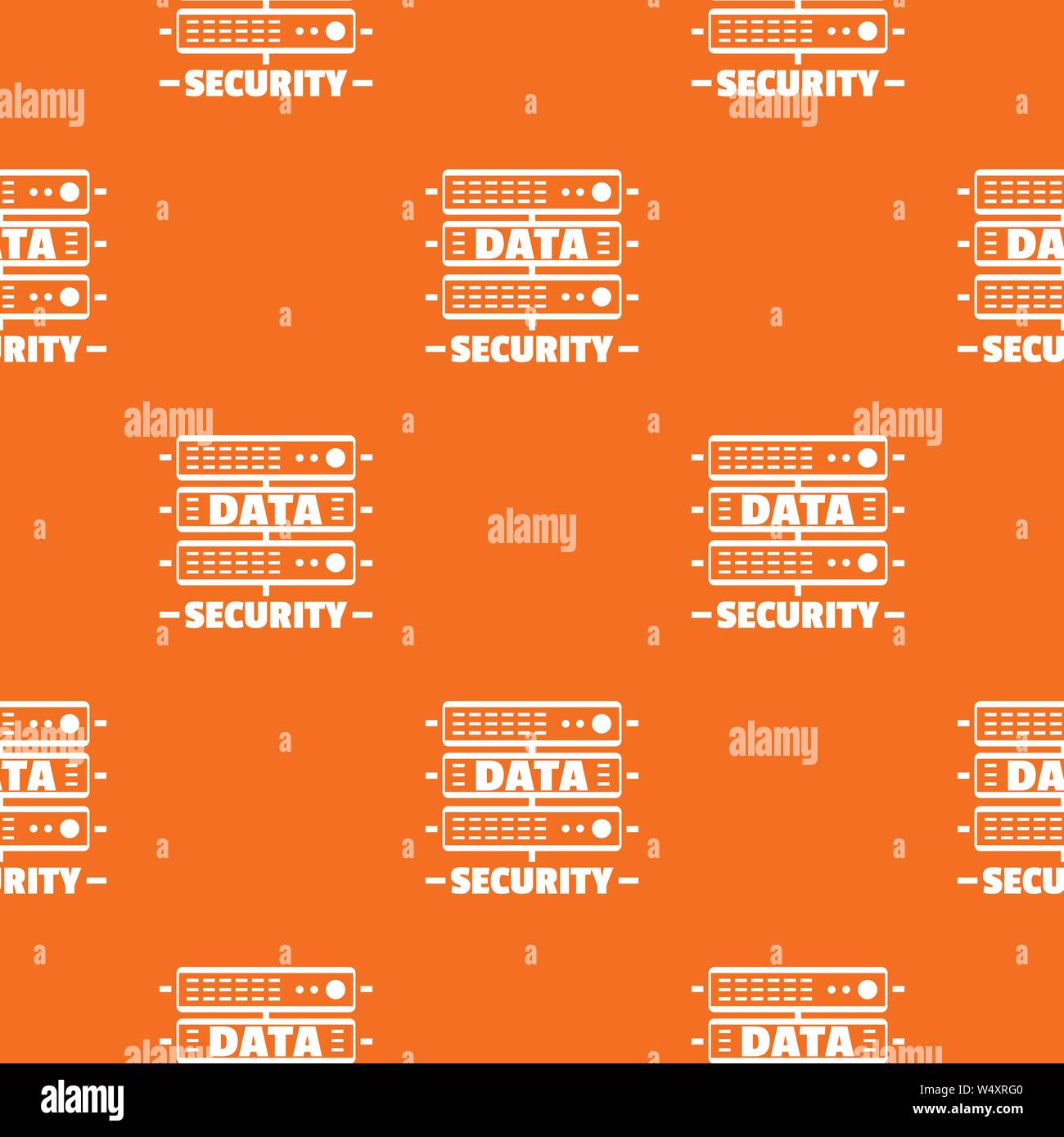 Server Data Security Pattern Vector Orange Stock Vector Image And Art Alamy
