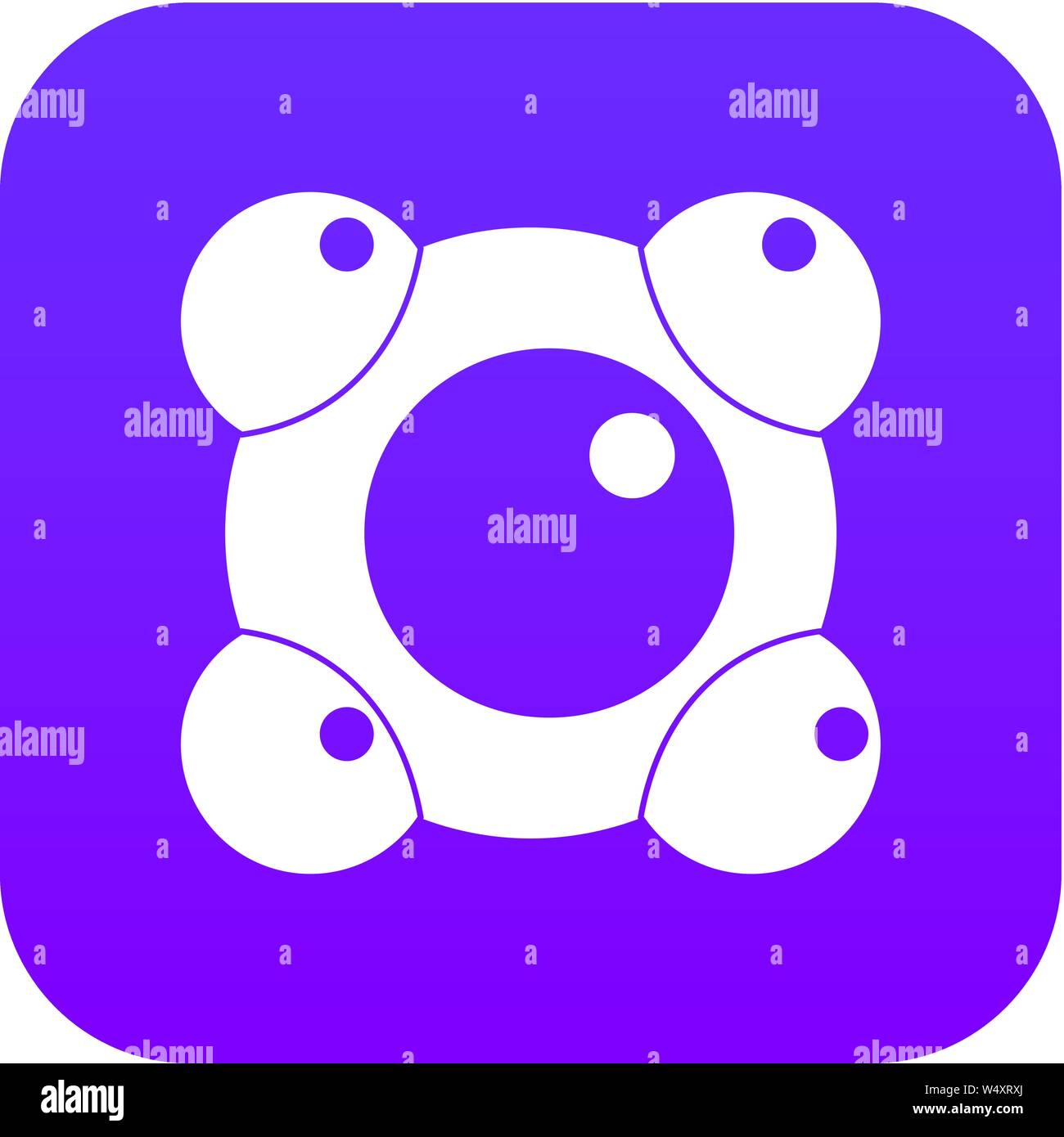 Chemical and physical molecules icon digital purple Stock Vector Image ...