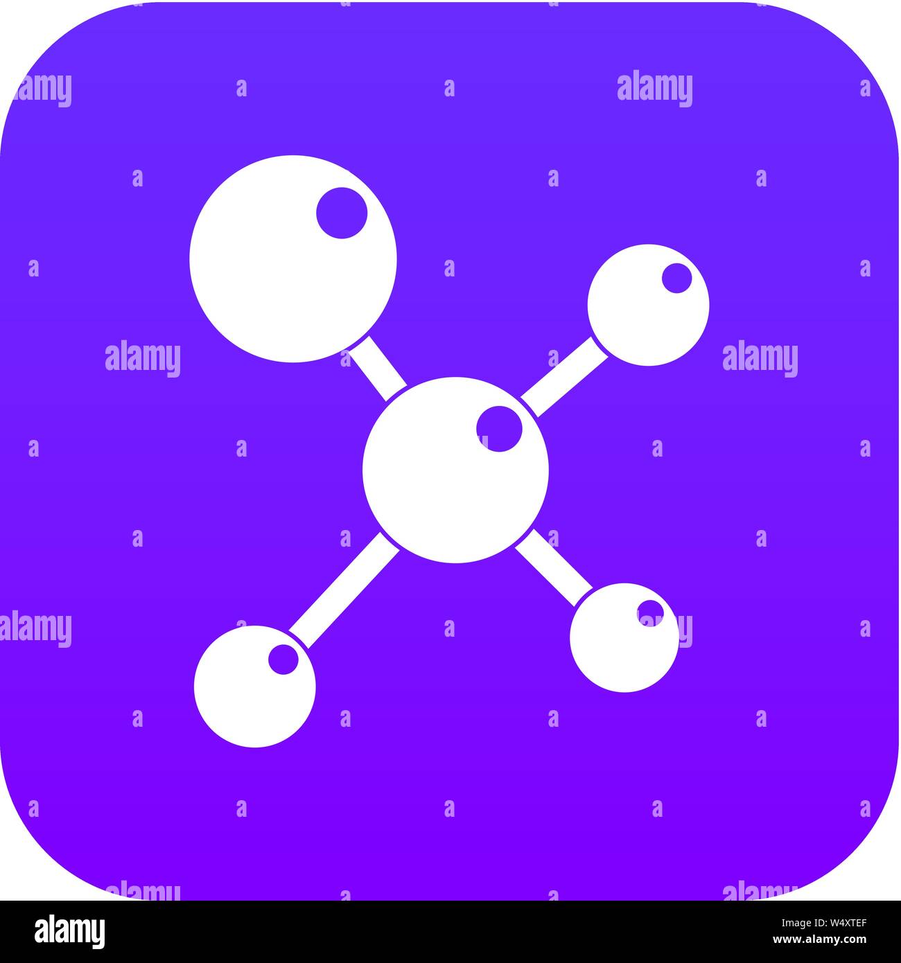 Chemical and physical molecules icon digital purple Stock Vector Image ...