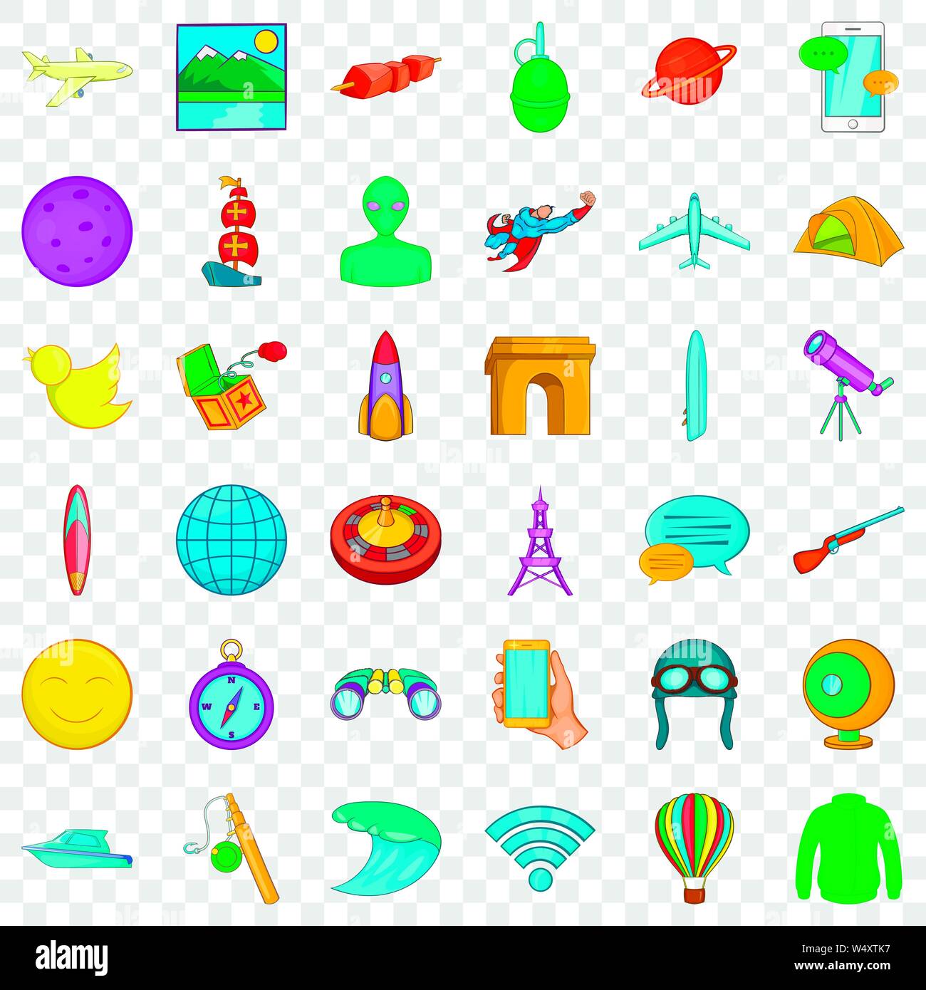 Research icons set, cartoon style Stock Vector Image & Art - Alamy