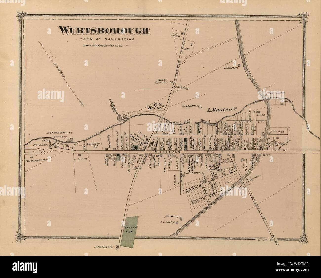 County atlas of Sullivan, New York Stock Photo - Alamy