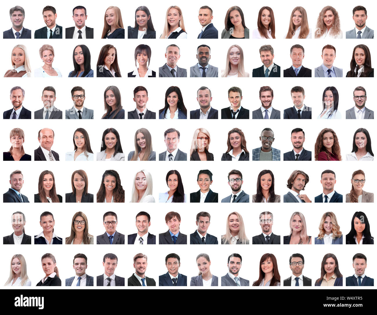 portraits of successful employees isolated on a white Stock Photo - Alamy