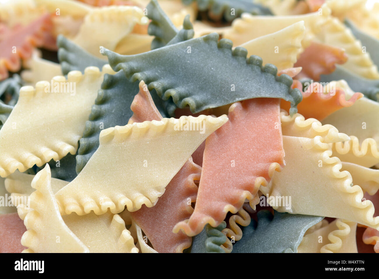 colorful and uncooked Italian pasta Stock Photo - Alamy