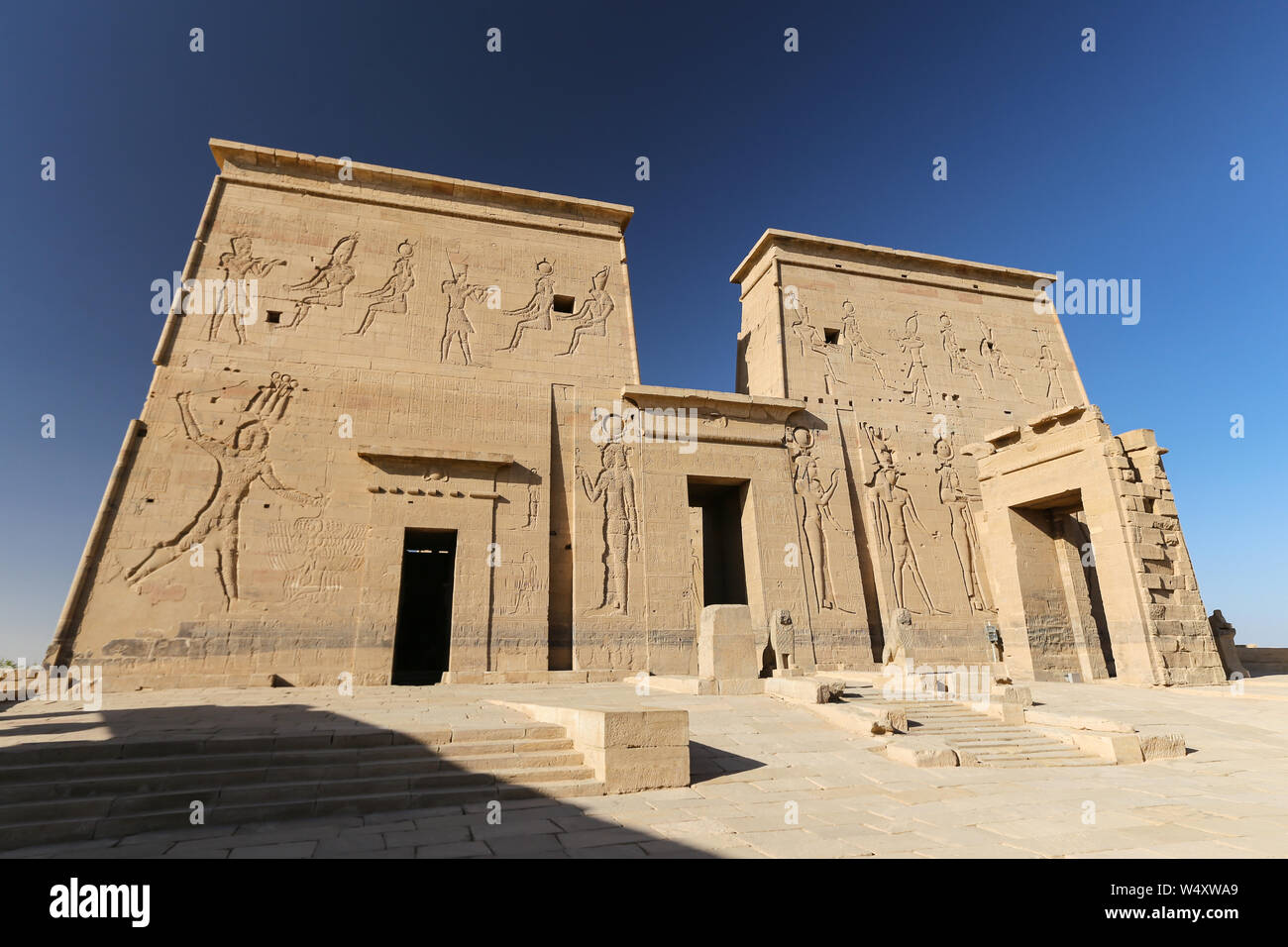 Front of Philae Temple in Aswan City, Egypt Stock Photo - Alamy