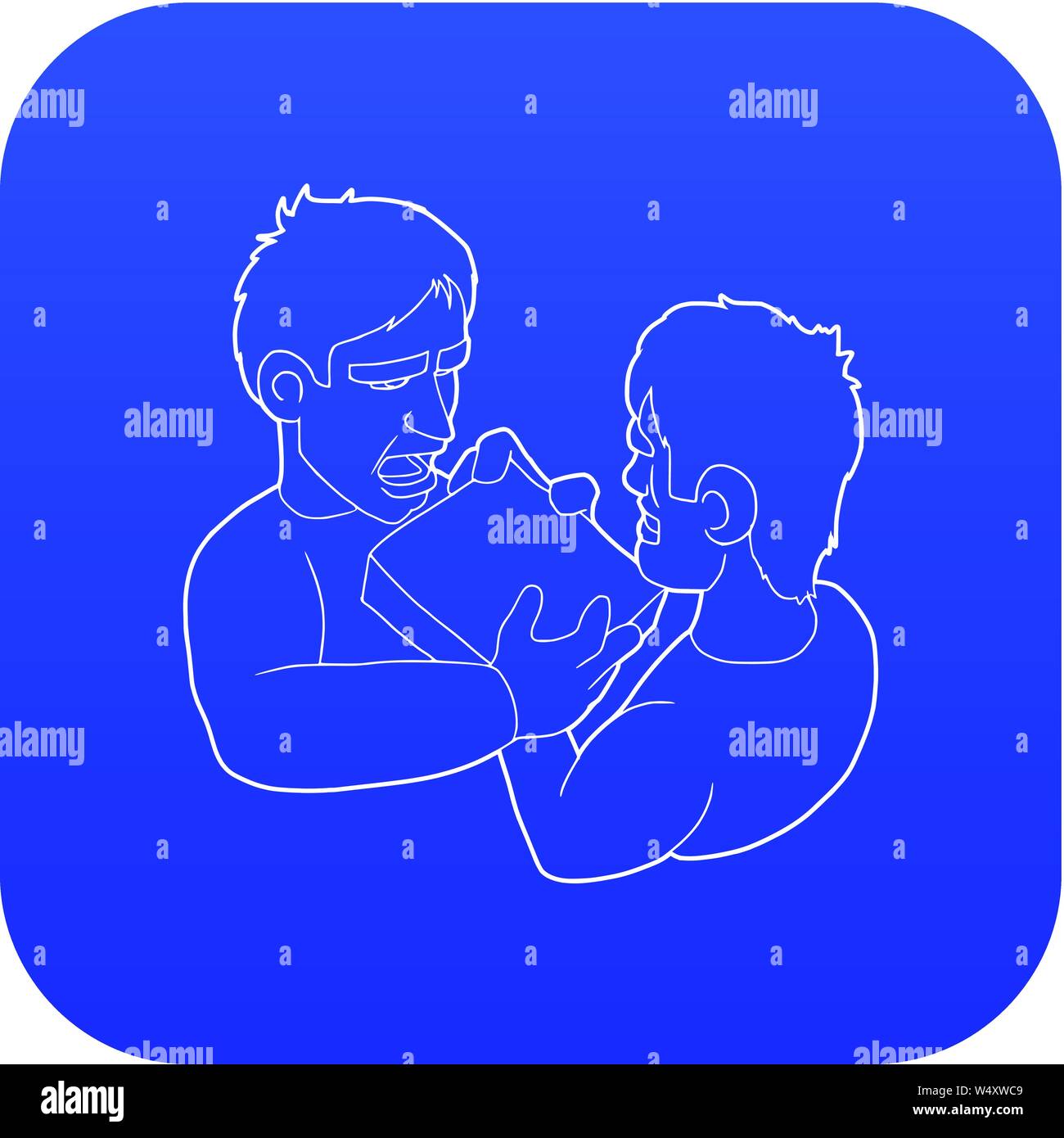 Two young men fighting aggressive Stock Vector Images - Alamy