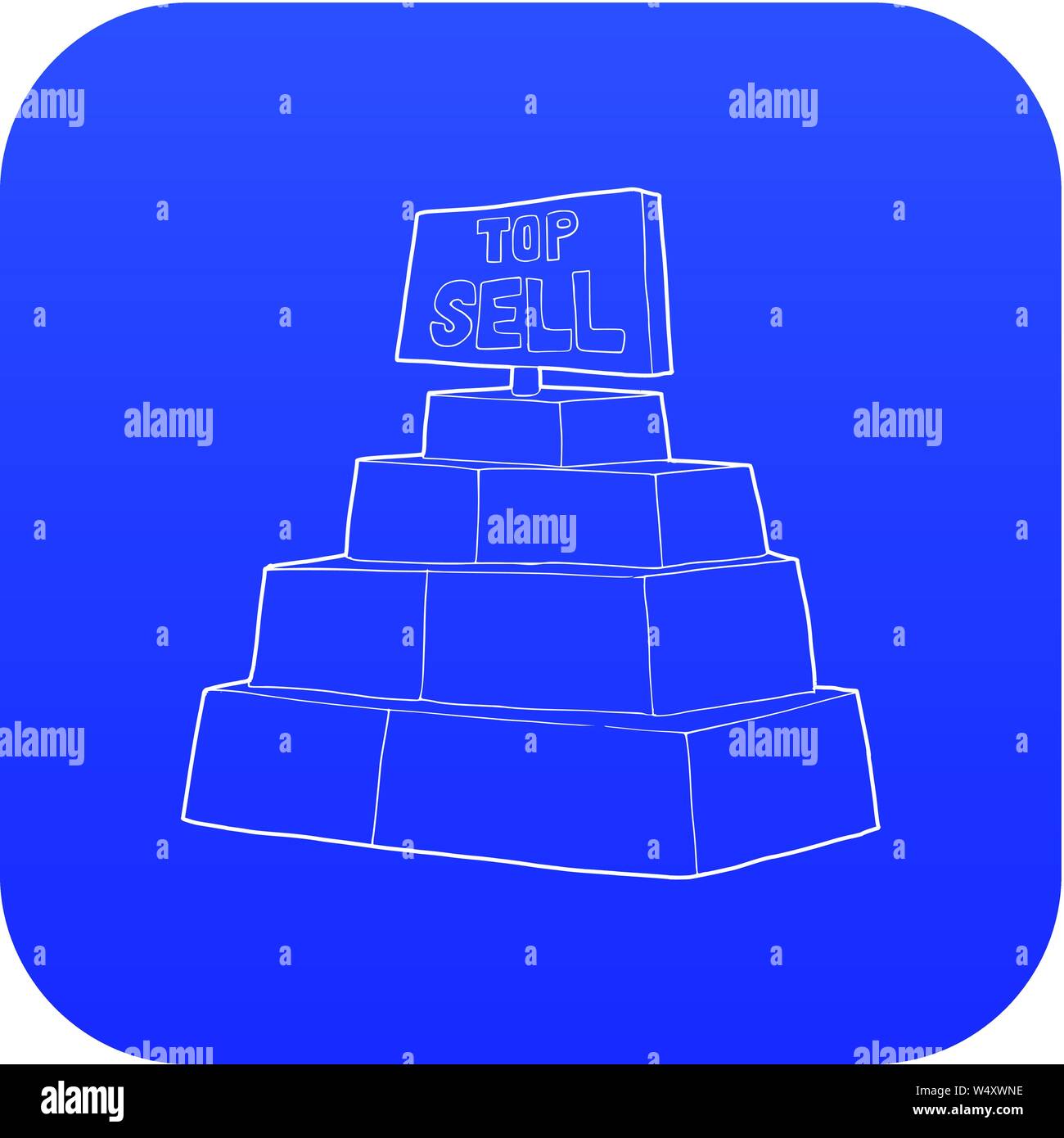 Top sale sign on a podium icon blue vector Stock Vector Image & Art - Alamy