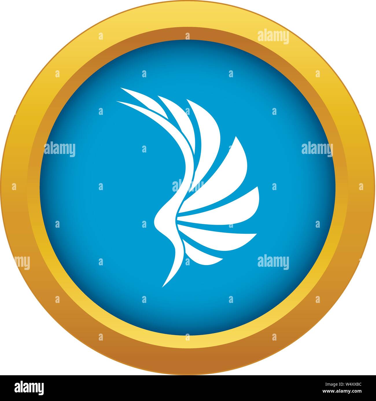 Wing icon blue vector isolated Stock Vector Image & Art - Alamy