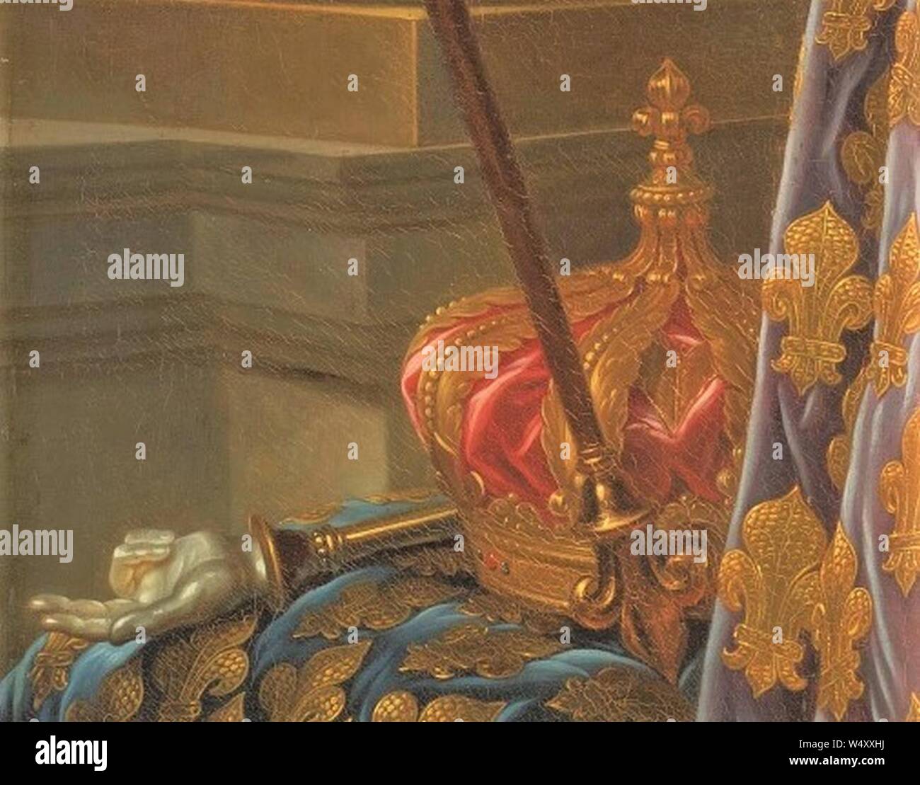 Couronne Louis XVI Sceptre Main de justice Stock Photo - Alamy