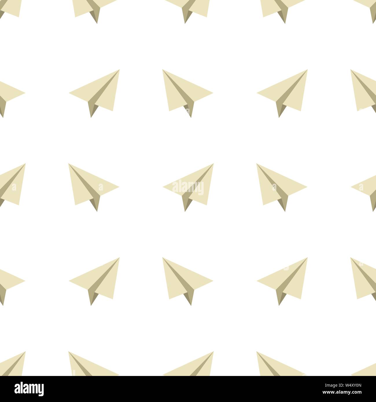 seamless pattern with paper airplanes in flat style in color. Vector ...