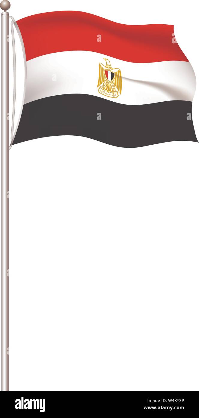 World flags. Country national flag post transparent background. Egypt ...