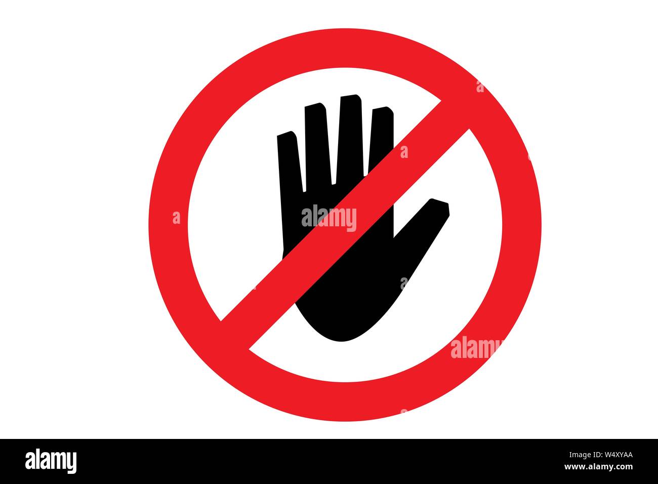 Do not touch icon. Vector illustration Stock Vector Image & Art - Alamy
