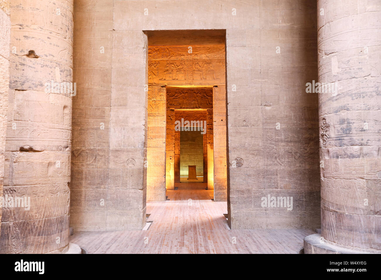 Inside of Philae Temple in Aswan City, Egypt Stock Photo - Alamy