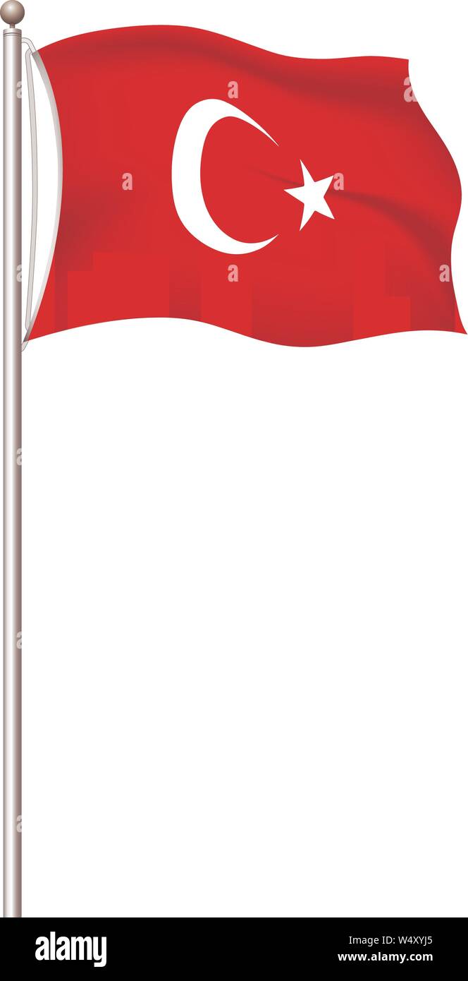 World flags. Country national flag post transparent background. Turkey ...