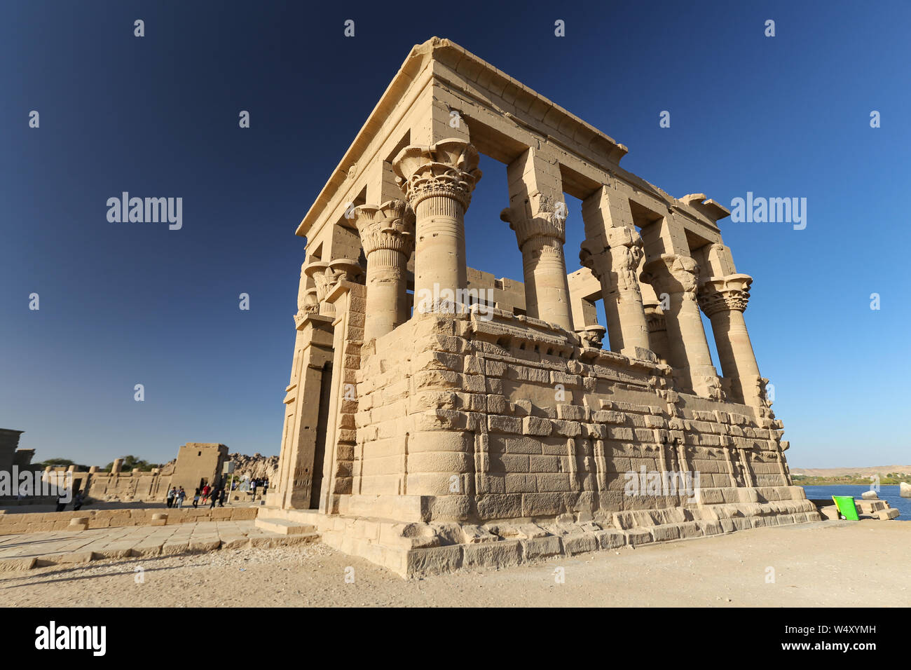 Trajan Kiosk of Philae Temple in Aswan City, Egypt Stock Photo - Alamy