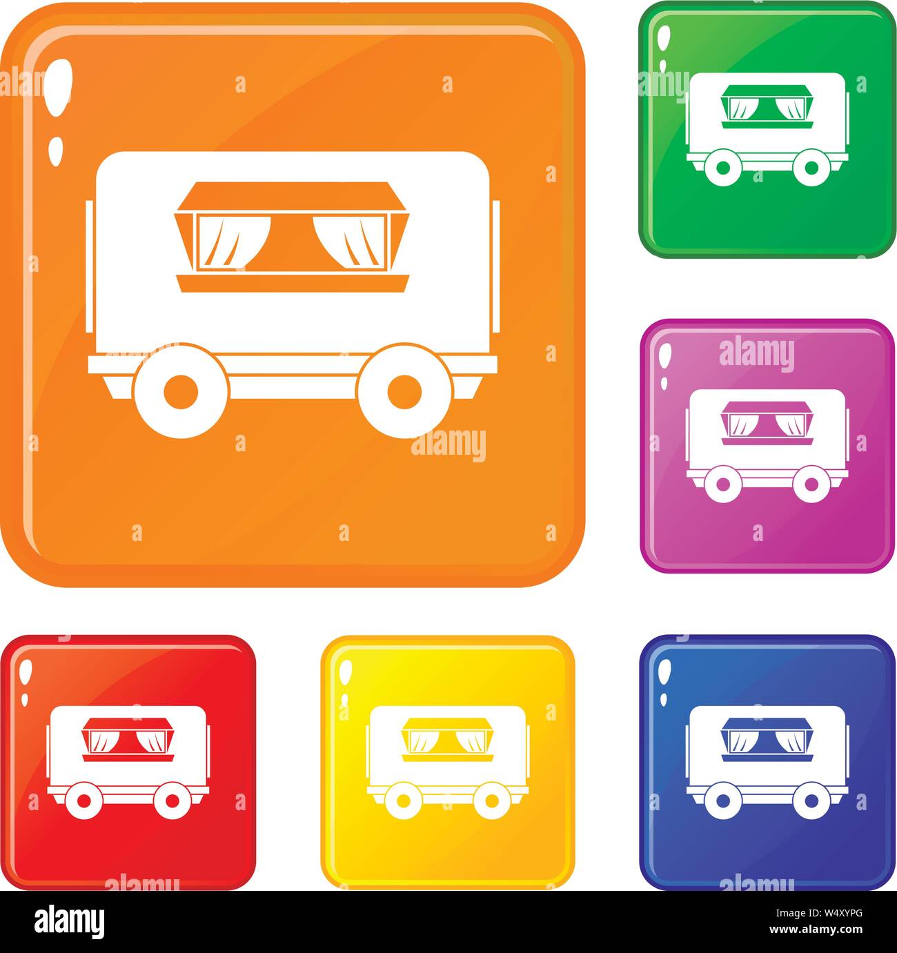 Food trailer icons set vector color Stock Vector Image & Art - Alamy