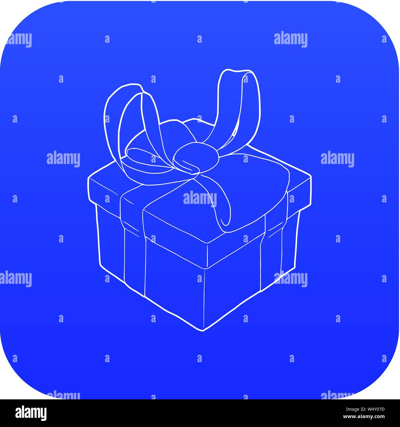 Blue line gift bow icon Stock Vector Images - Alamy