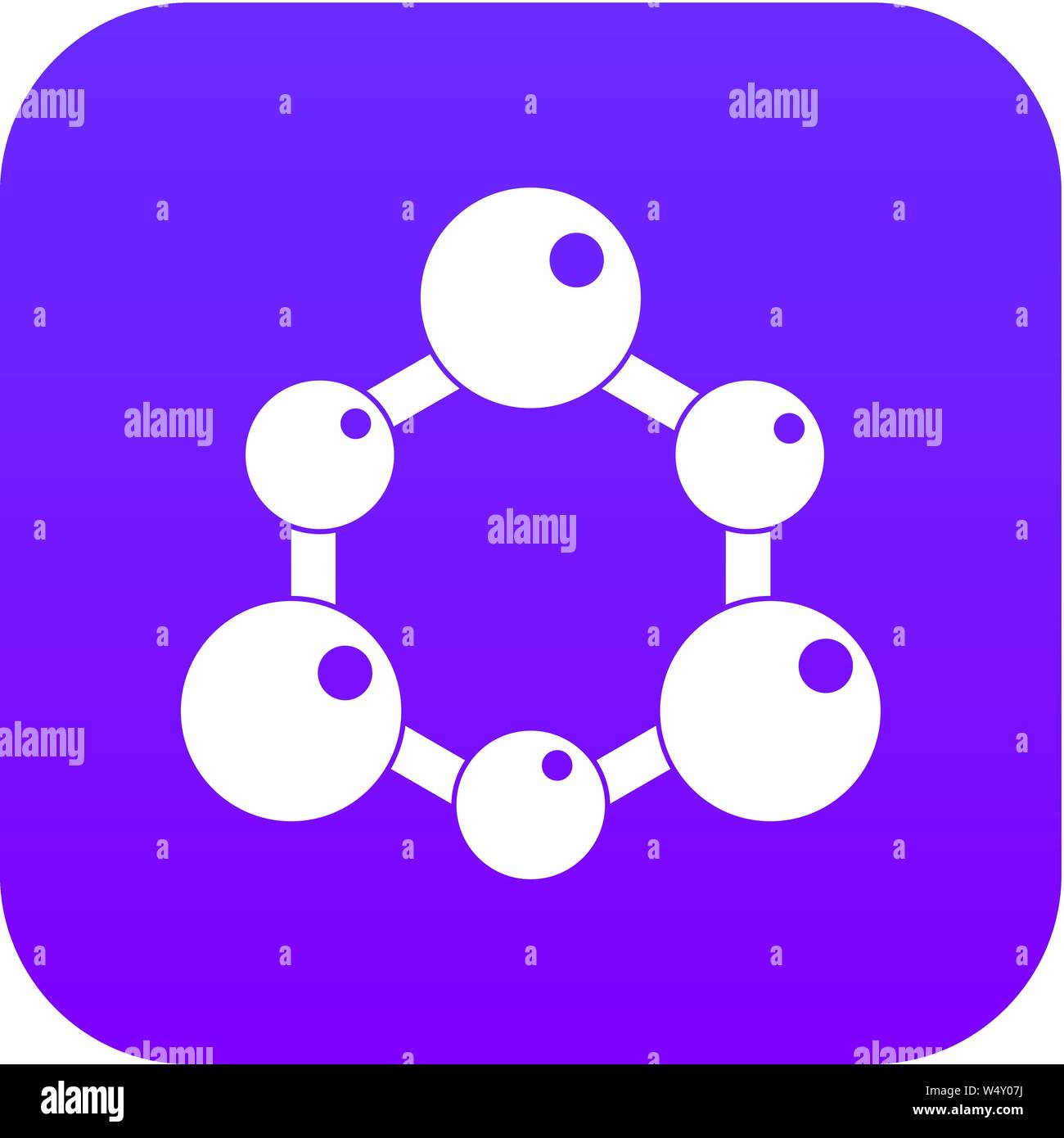 Chemical and physical molecules icon digital purple Stock Vector Image ...