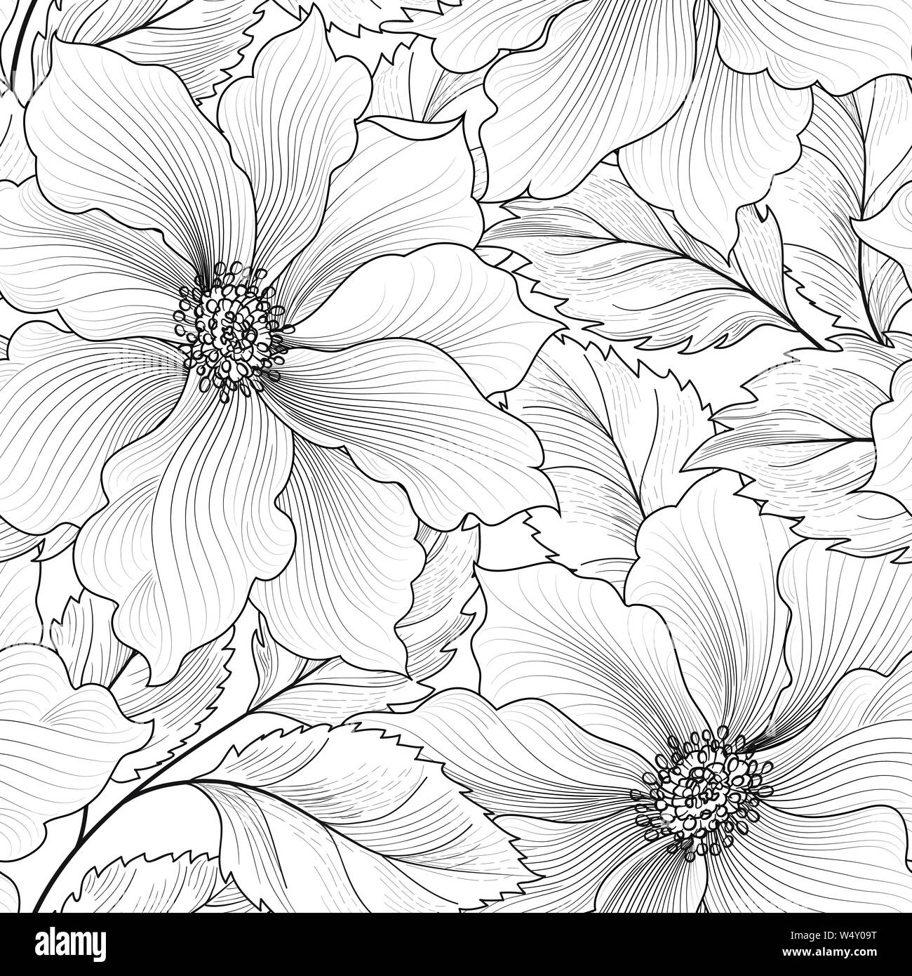 Floral seamless pattern. Flower background. Flourish garden texture ...