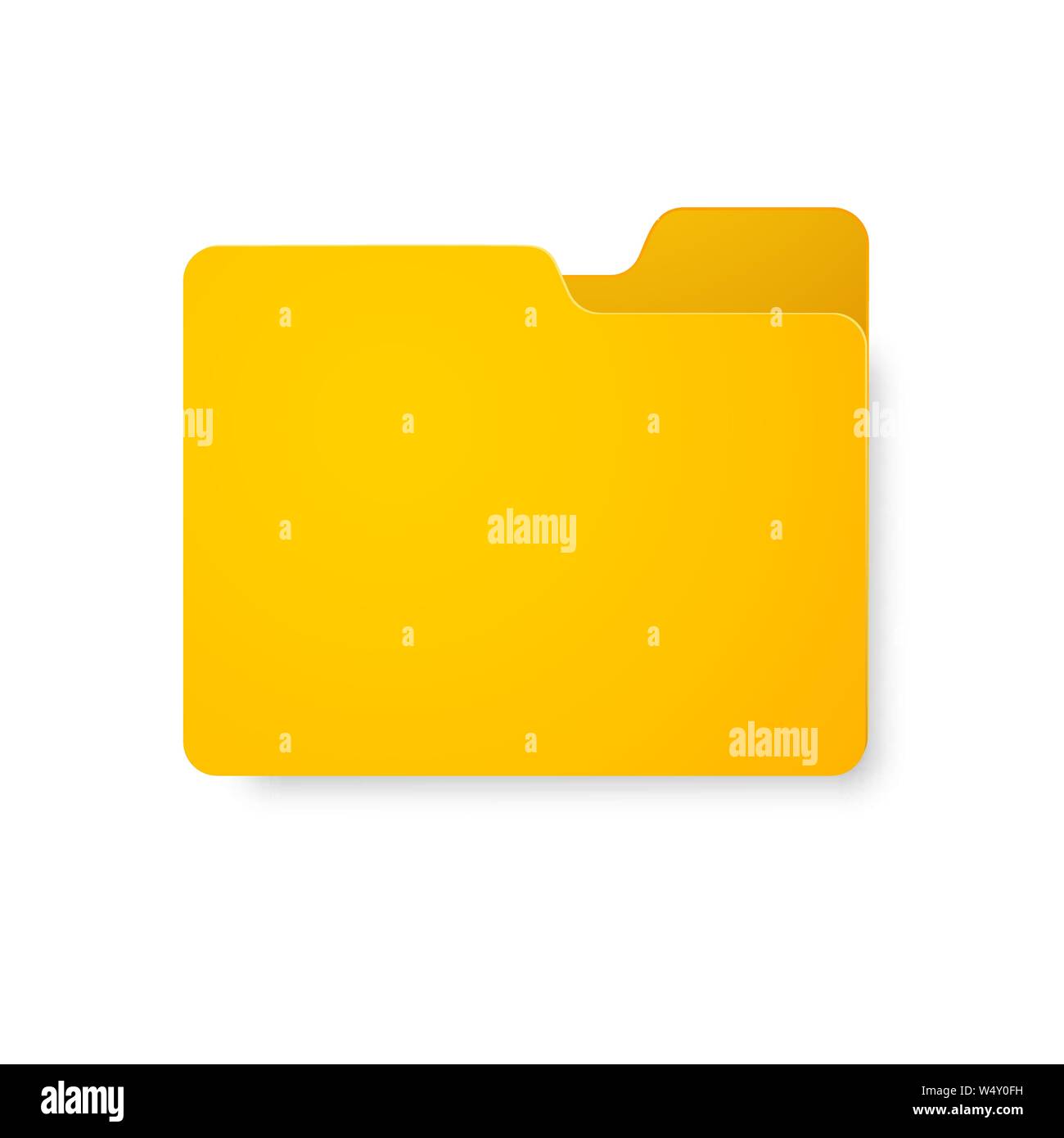 Realistic Rendering of File Folder on Isolated White Background. Vector ...