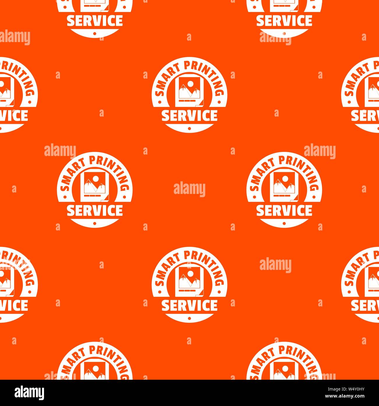 Smart printing service pattern vector orange Stock Vector Image & Art ...