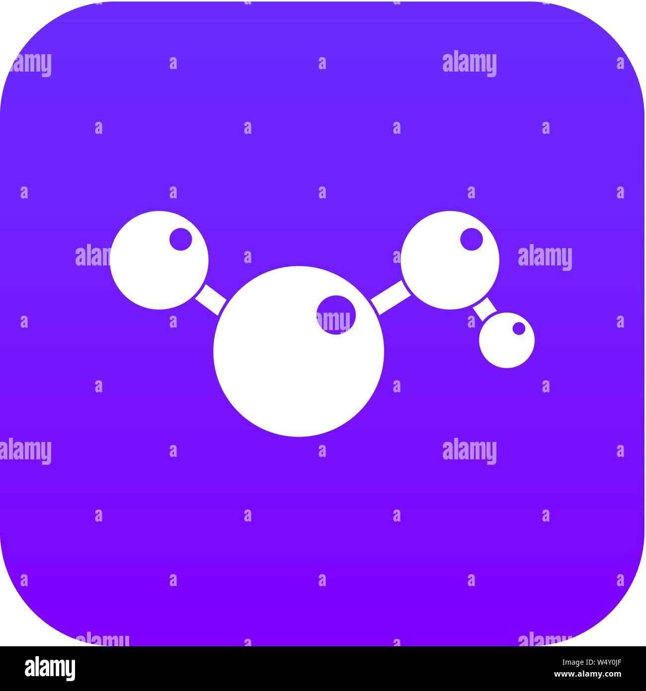 Chemical and physical molecules icon digital purple Stock Vector Image ...