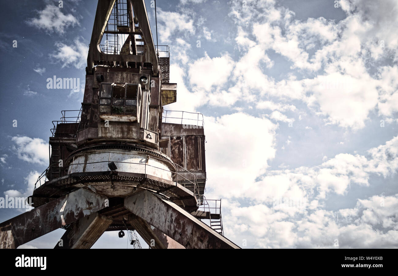 Crane At Chernobyls Harbor Stock Photo - Alamy