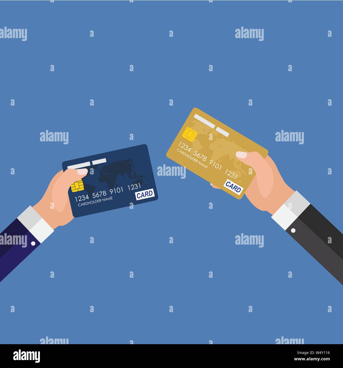 Credit Card Status Upgrade Concept. Vector Illustration Stock Vector ...