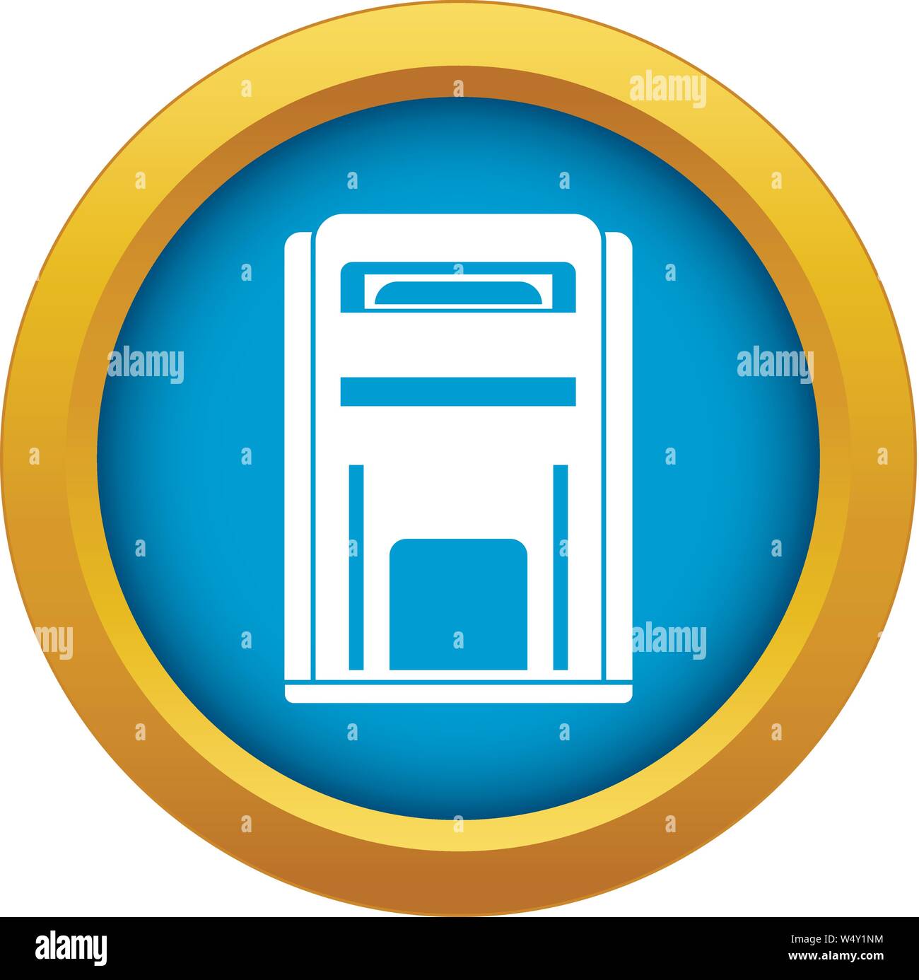 Square post box icon blue vector isolated Stock Vector Image & Art - Alamy
