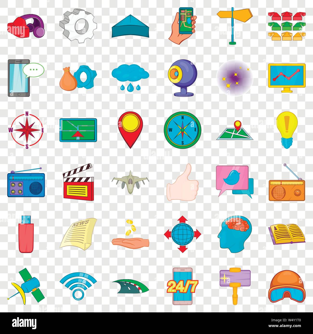 Mark icons set, cartoon style Stock Vector Image & Art - Alamy