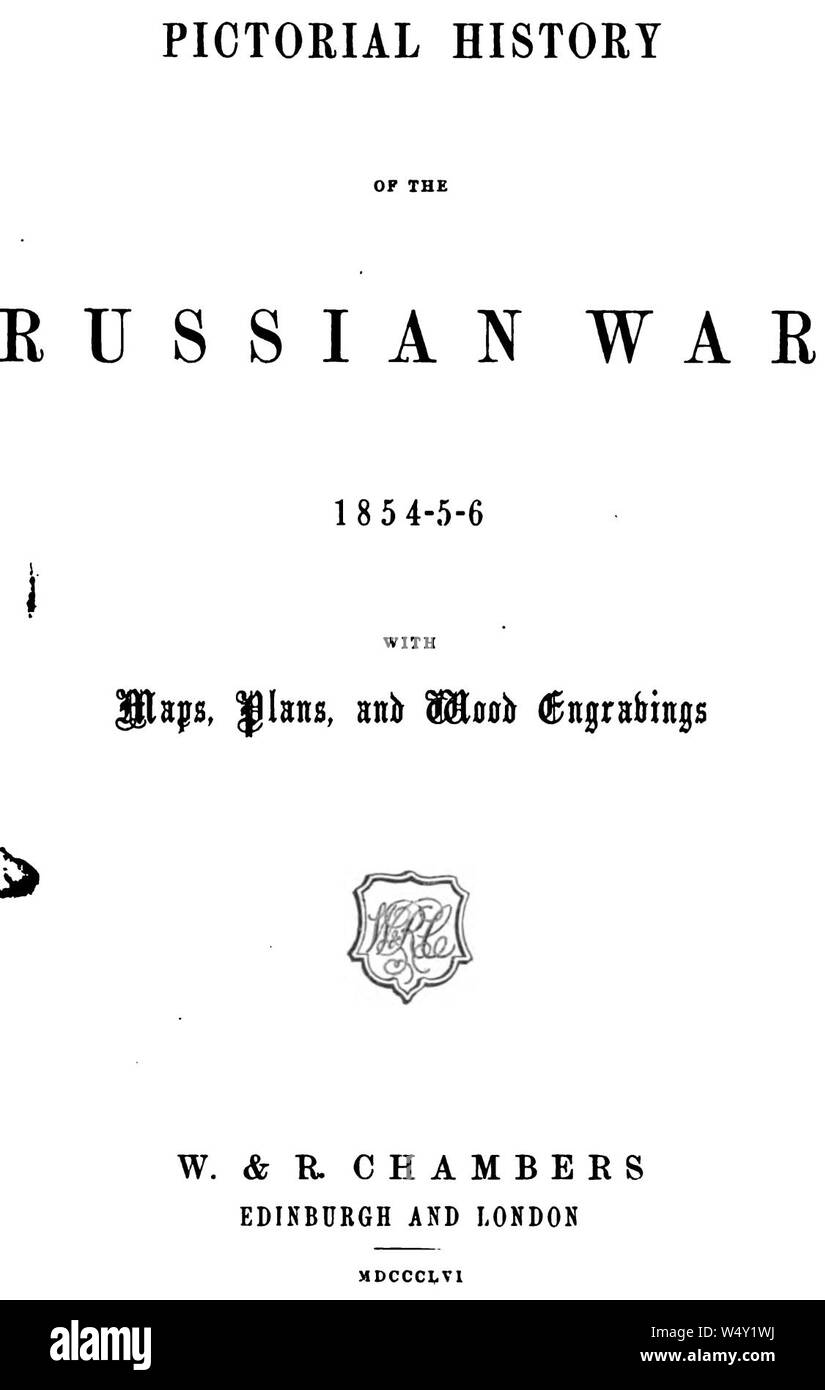 Cover 2. George Dodd. Pictorial history of the Russian war 1854-5-6 ...