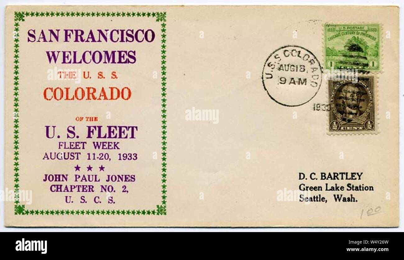 Cover USS Colorado 1933 Stock Photo - Alamy