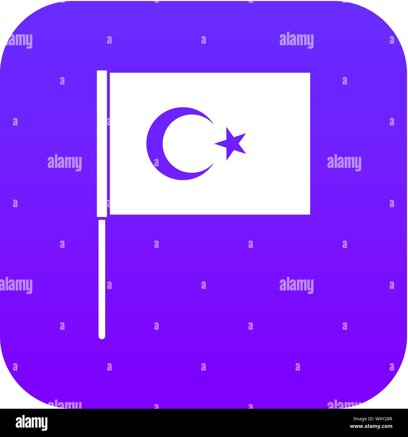 Turkish flag icon digital purple Stock Vector Image & Art - Alamy