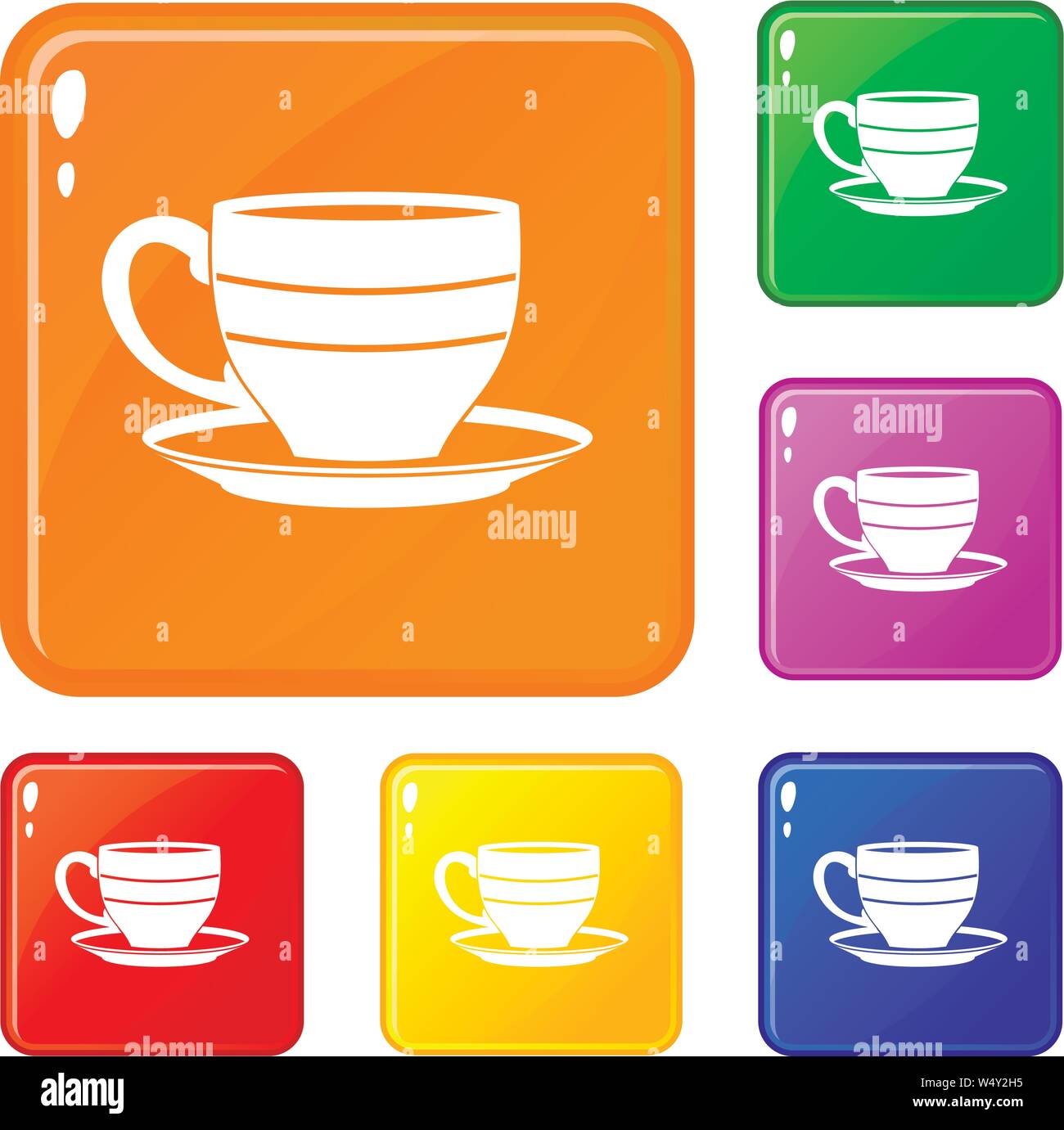 Cup icons set vector color Stock Vector Image & Art - Alamy