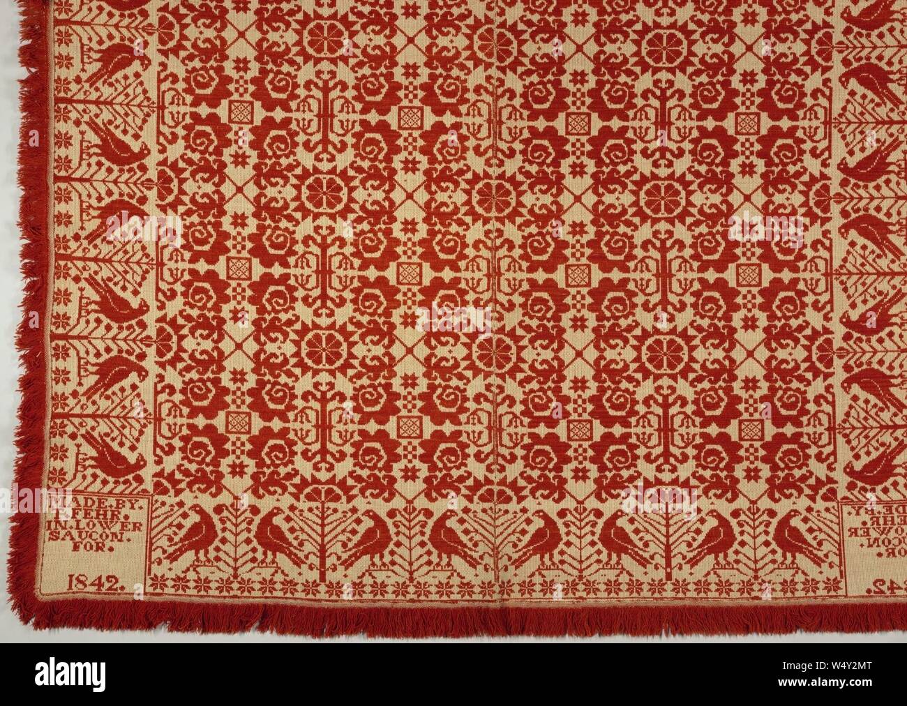 Coverlet (USA), 1842 Stock Photo - Alamy