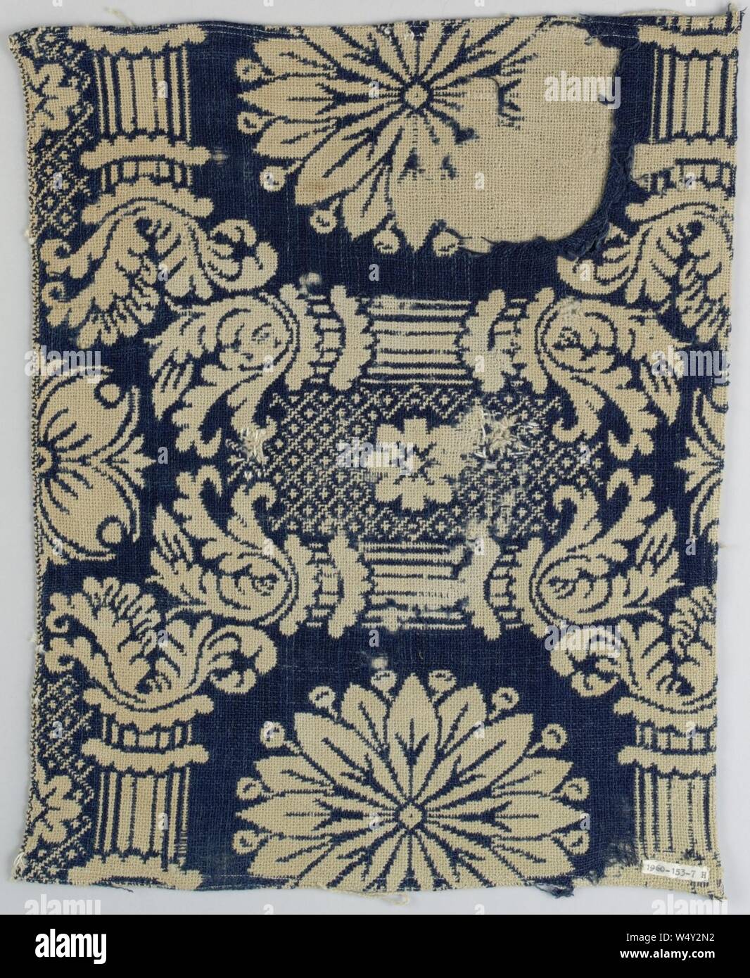 Coverlet Fragment (USA), 1840 Stock Photo - Alamy