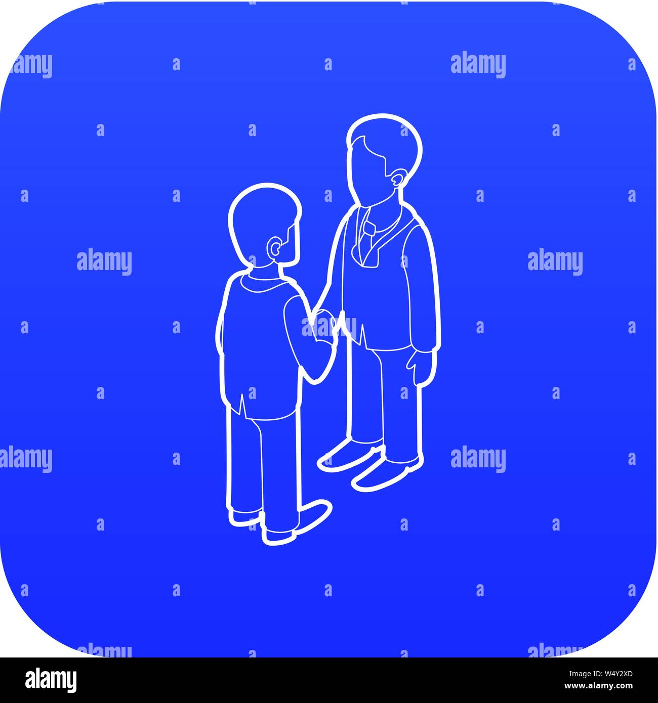 Shaking hands thin line hi-res stock photography and images - Alamy