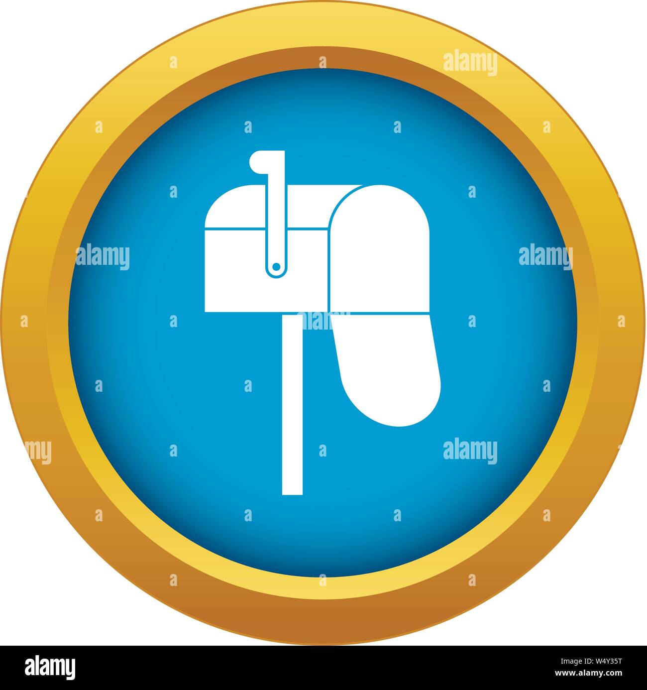 Open mailbox icon blue vector isolated Stock Vector Image & Art - Alamy