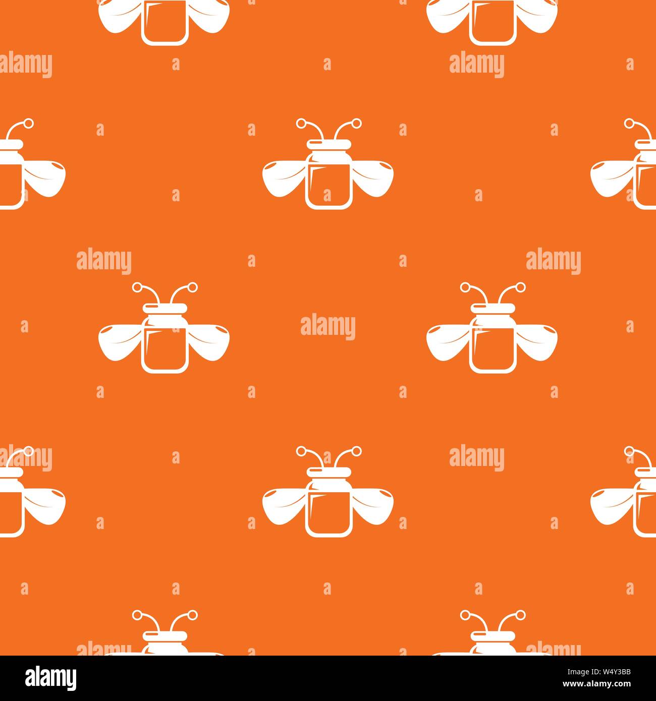 Jar bee honey pattern vector orange Stock Vector Image & Art - Alamy