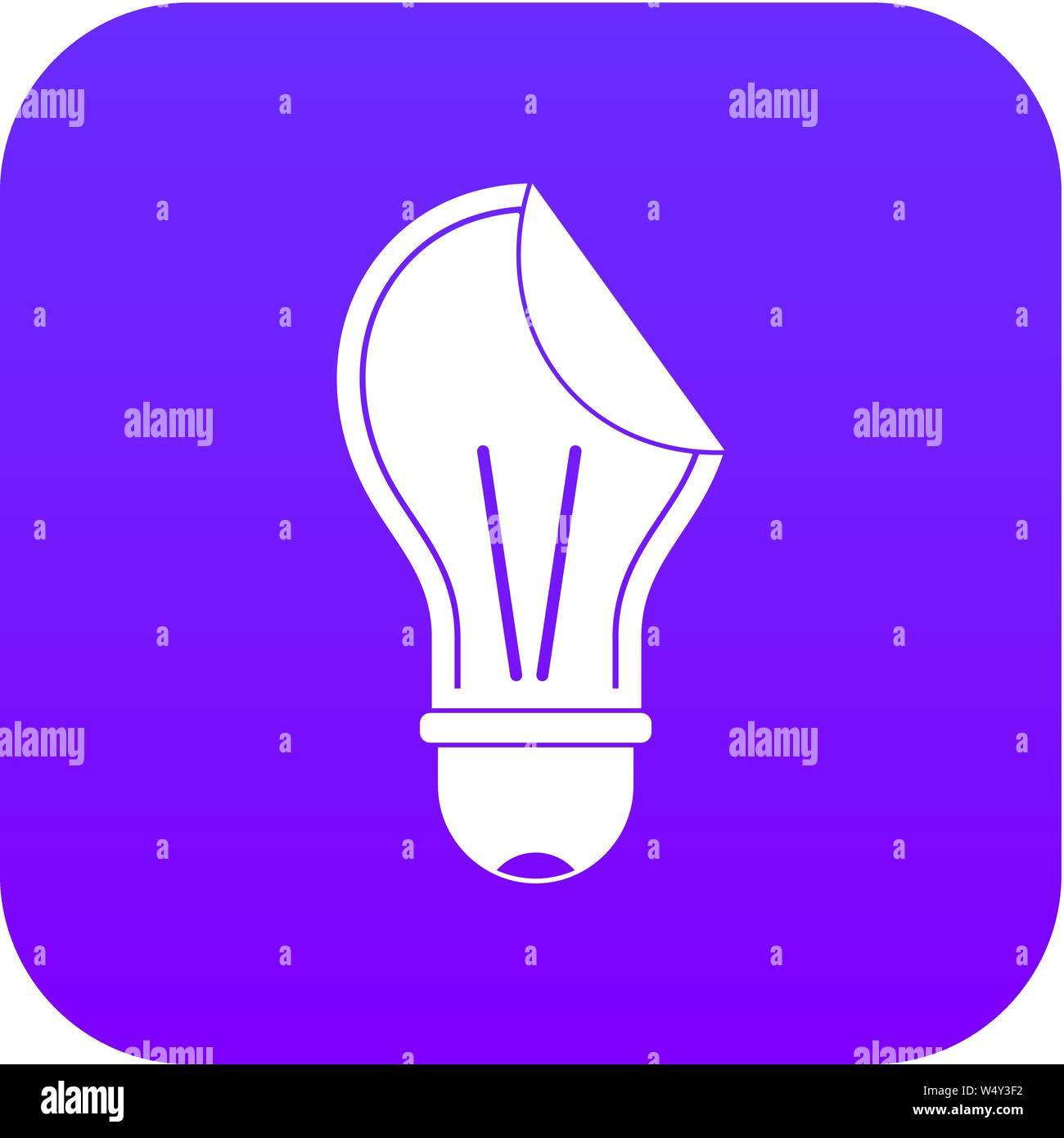 Bulb sticker icon digital purple Stock Vector Image & Art - Alamy